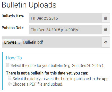 Adding Bulletins to myParish App | myParish App